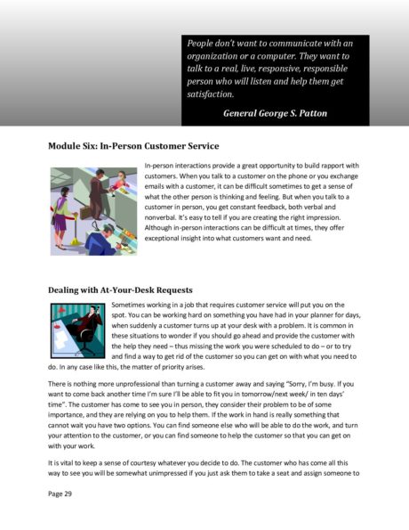 Module Six- In-Person Customer Service - Course Cloud