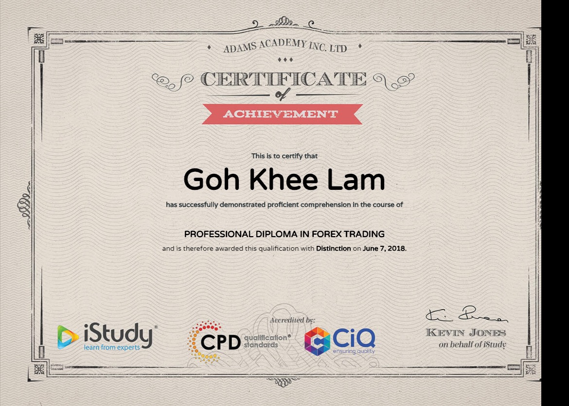 Certificate for User Goh Khee Lam - Course Cloud